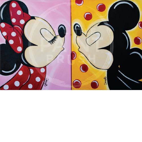 Minnie Mouse Acrylic Paint Art Kit On Canvas For Beginners – My Little ...
