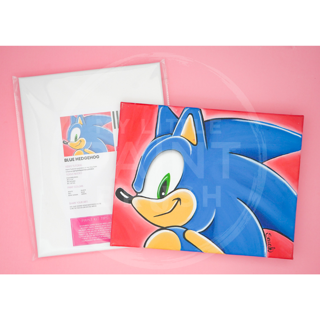 Sonic Hedgehog Acrylic Paint Art Kit On Canvas For Kids – My Little ...
