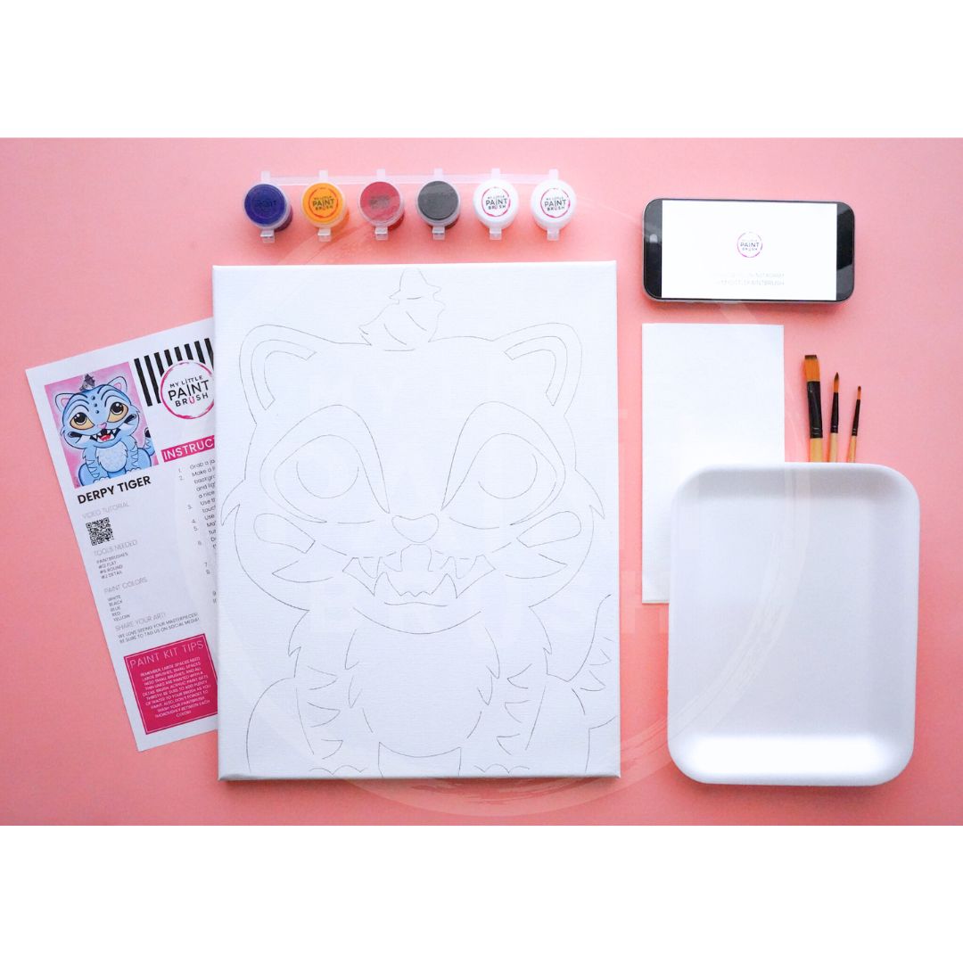 KPop Derpy Tiger Paint Art Kit On Canvas For Beginners – My Little ...