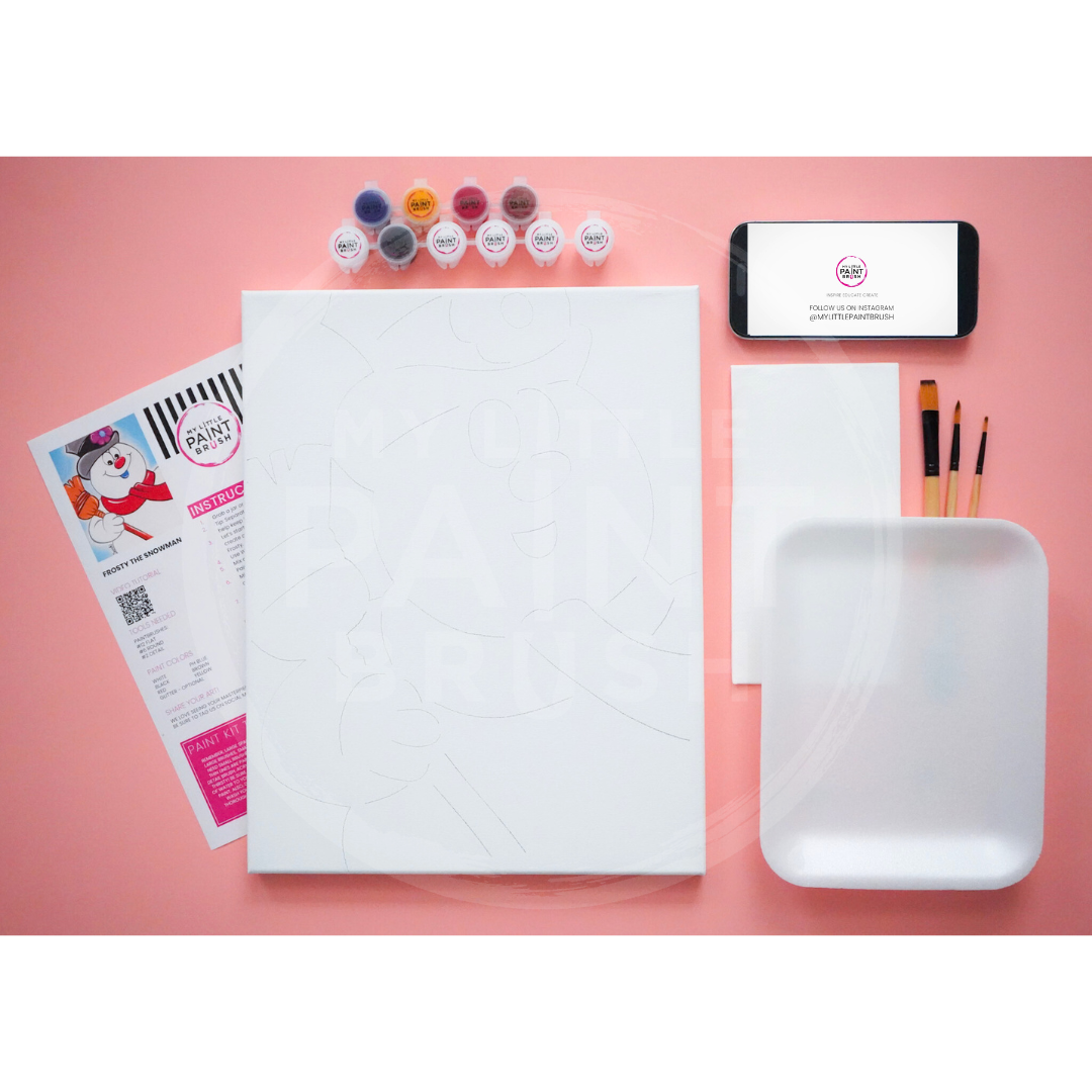 Frosty The Snowman Acrylic Paint Art Kit On Canvas For Beginners – My ...