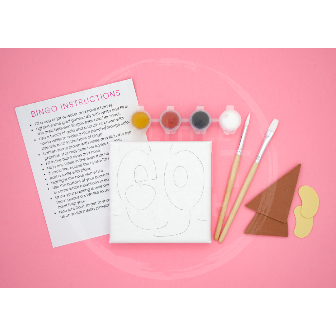 Bingo Acrylic Paint Art Kit On Mini Canvas – My Little Paintbrush