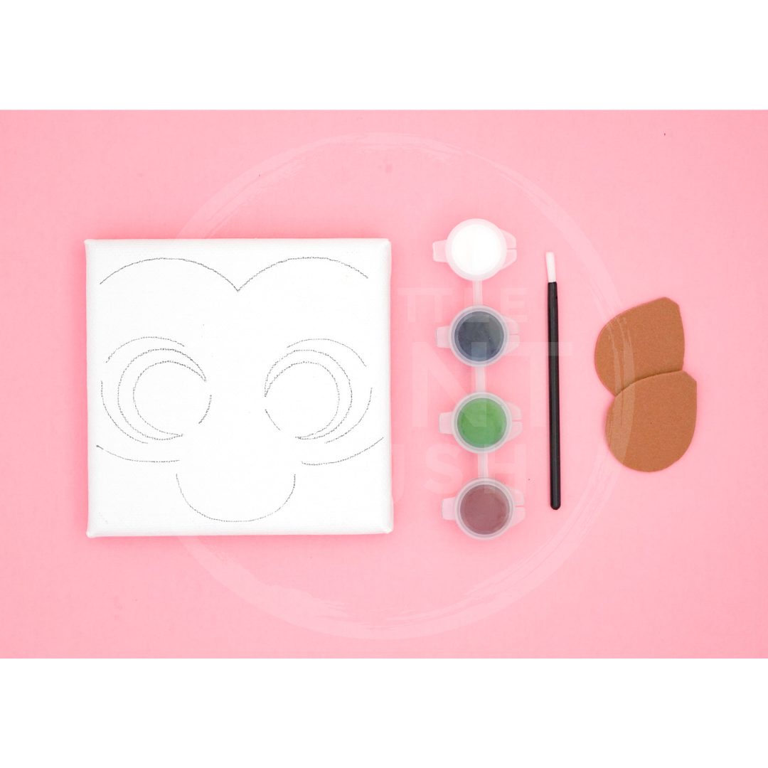 Monkey Acrylic Paint Art Kit On Mini Canvas – My Little Paintbrush