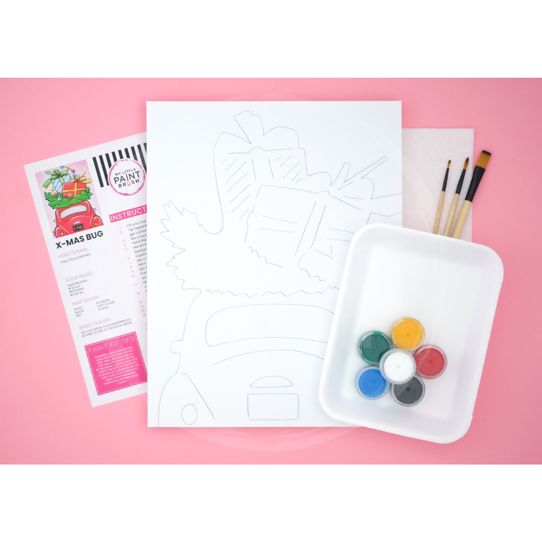 X-MAS Bug Acrylic Paint Art Kits On Canvas – My Little Paintbrush