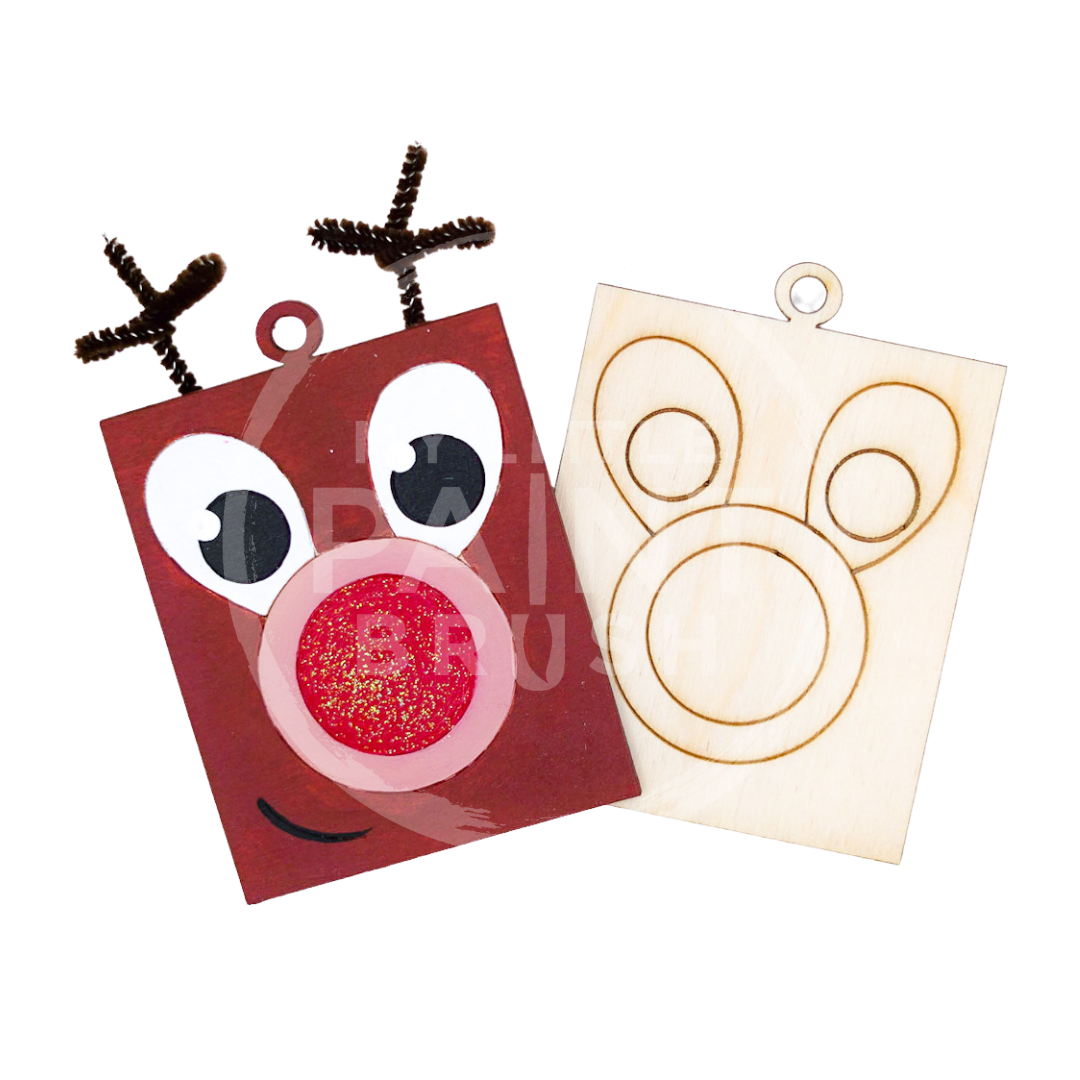 Little Rudolph Ornament Paint Kit – My Little Paintbrush